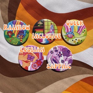 60s Inspired Pride Buttons - LGBTQ - 2.25” - 21 Options - Etsy