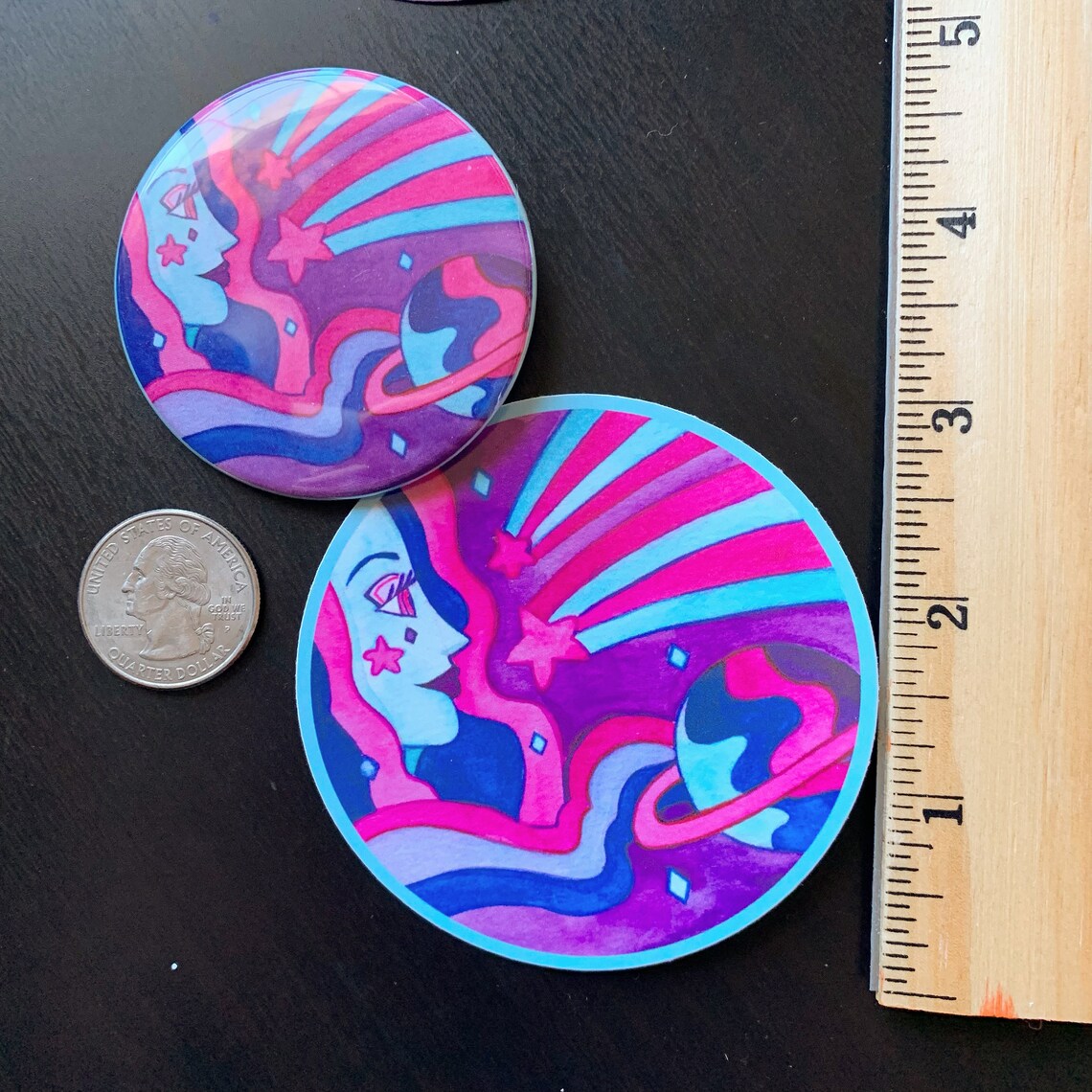 Subtle Pride Stickers 3 Inch 60s Inspired - Etsy