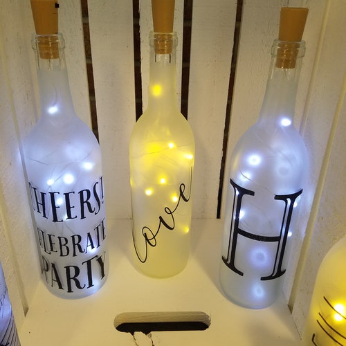 CUSTOM Light up Wine Bottle - Etsy