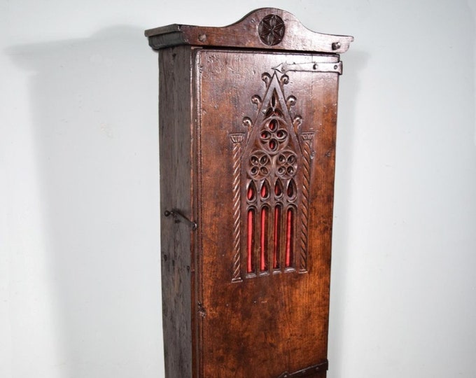 Late 1700's Antique French Gothic Revival Cabinet/cupboard in Solid Oak ...
