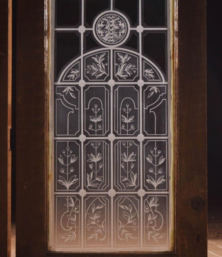 75 Tall Pair of Antique French Etched Glass Windows - Etsy