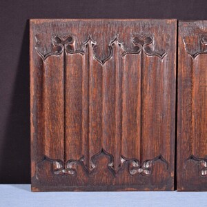 Pair of Gothic Linen Fold Carved Panels/trim in Solid Oak Wood - Etsy