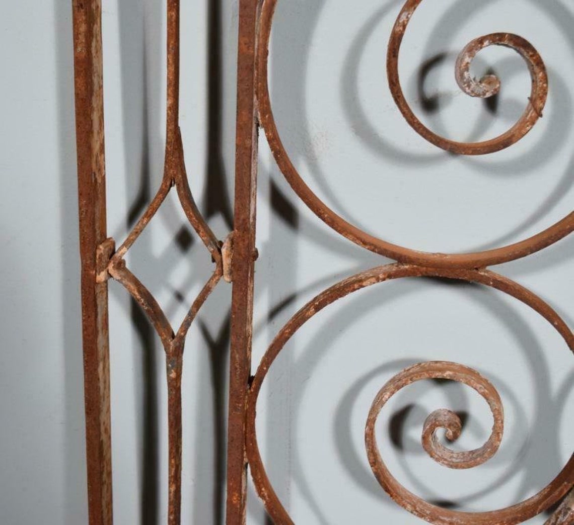 Antique French Iron Decorative Window Panel/ Fence Panel - Etsy