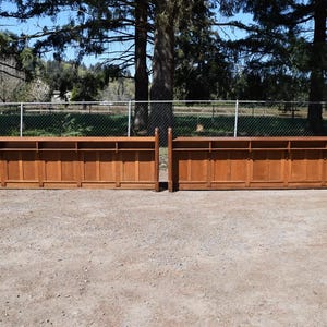 Pair of 11 Foot Long Vintage Gothic Revival Solid Oak Wood Prayer ...