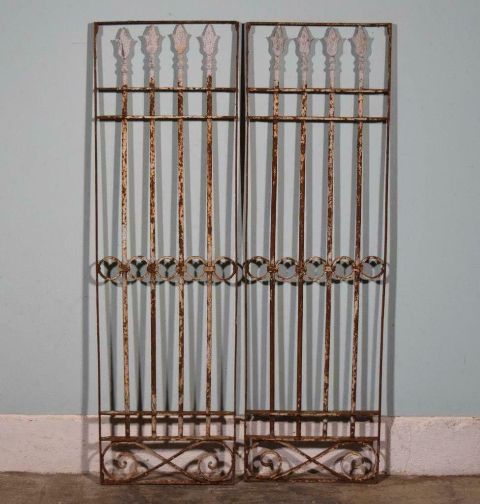 Large Antique French Iron Decorative Window Panels Salvage | Etsy