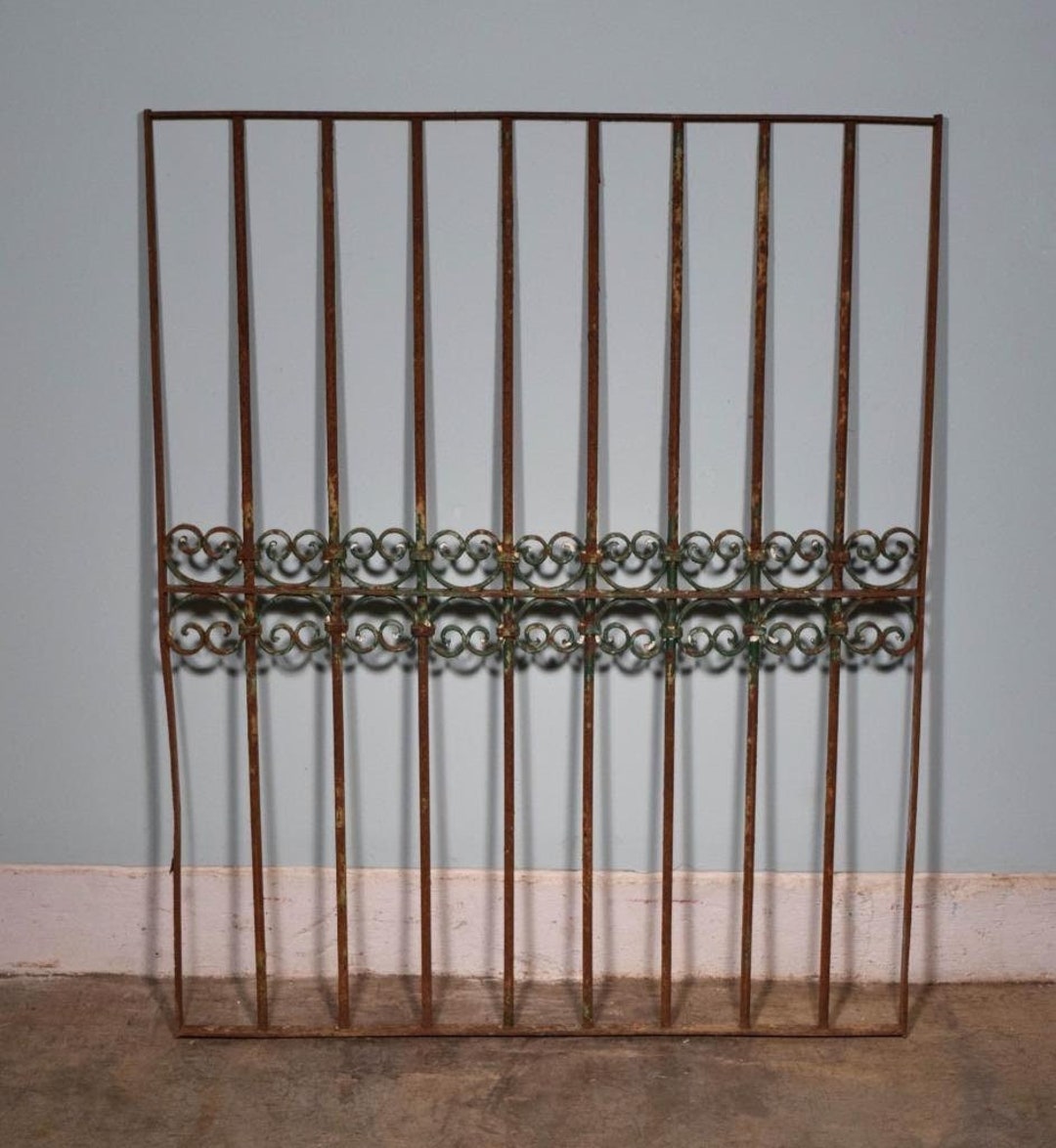 Antique French Iron Decorative Window Panel/fence Panel Salvage Late ...