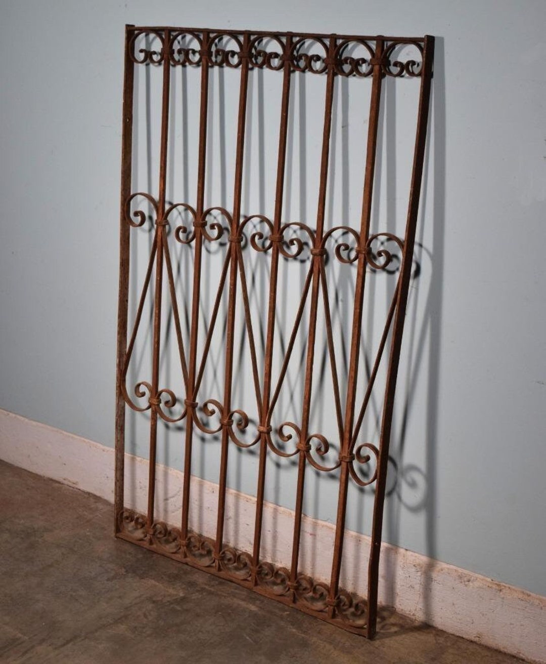 Antique French Iron Decorative Window Panel/fence Panel Salvage Late ...