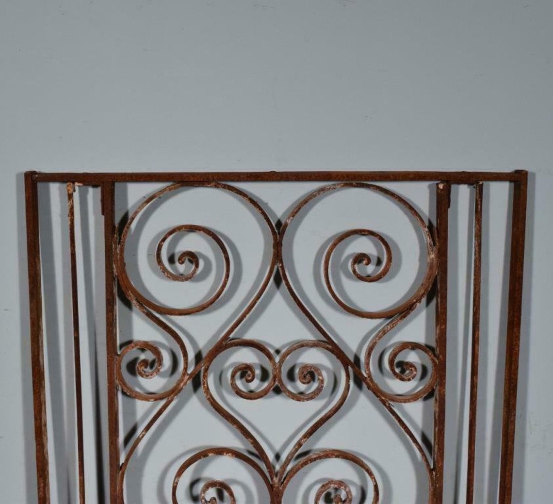 Antique French Iron Decorative Window Panel/ Fence Panel - Etsy