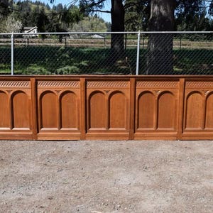 Pair of 11 Foot Long Vintage Gothic Revival Solid Oak Wood Prayer ...