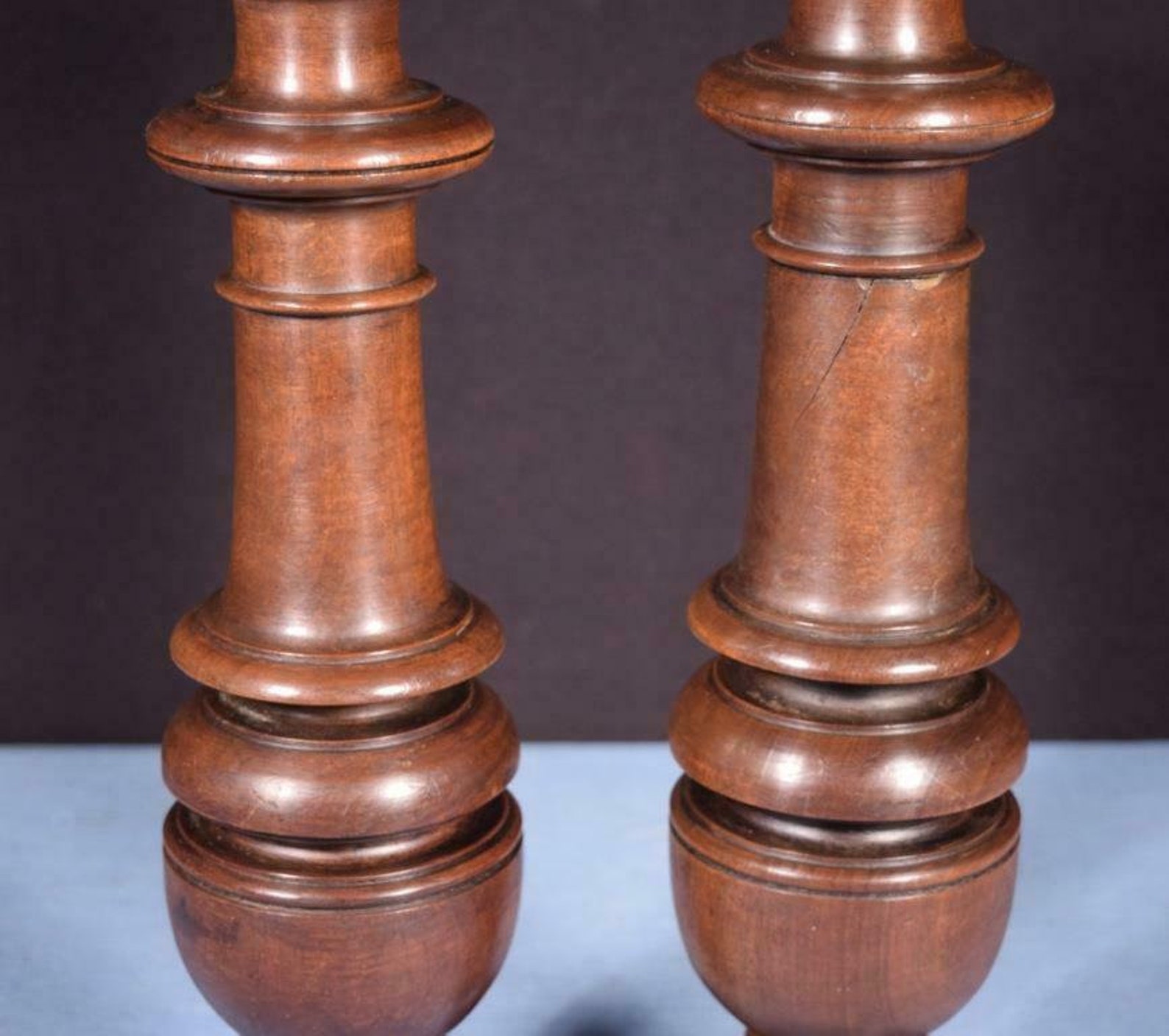 18 Pair of French Antique Solid Walnut Posts/ Pillars/ - Etsy