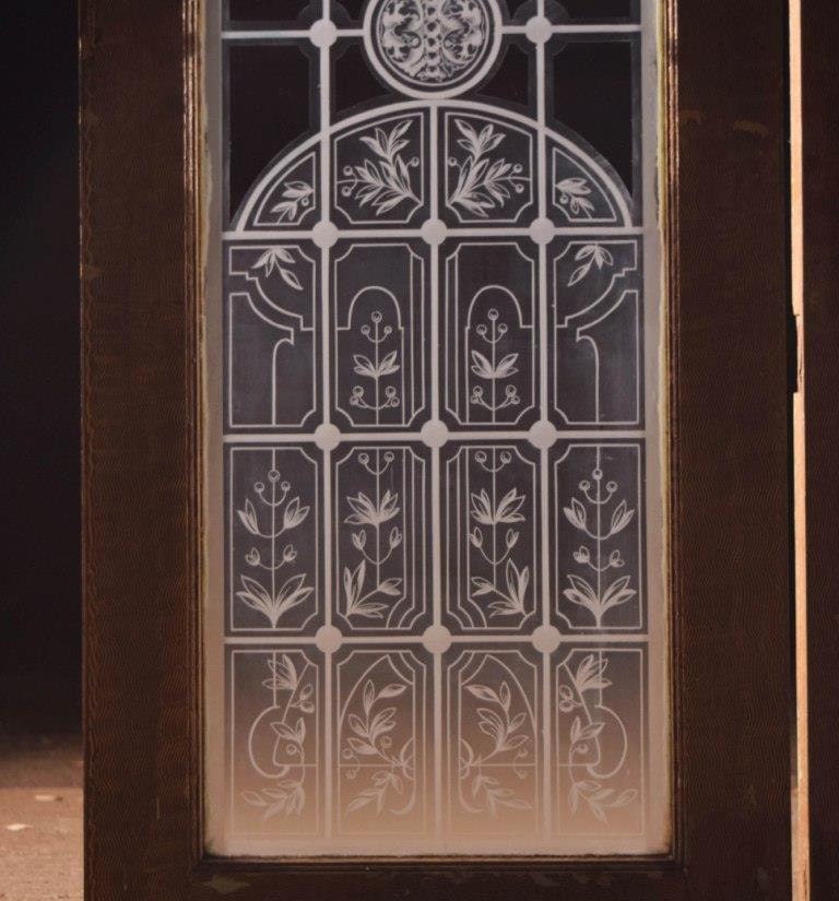 75 Tall Pair of Antique French Etched Glass Windows - Etsy