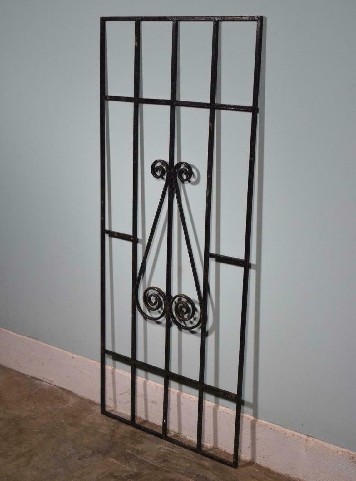 Large French Vintage Wrought Iron Window Grille Panel Salvage - Etsy