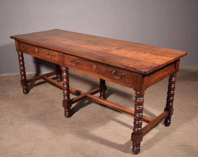 Antique French Farm Dining Table/sofa Table/desk With Drawers in Oak ...