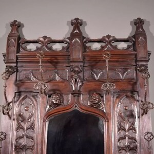 Antique French Gothic Hall Tree/hall Stand/coat/hat Rack in Solid ...