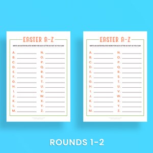 Easter A-Z Game | Printable Easter Games | Holiday Activities | Easter ...