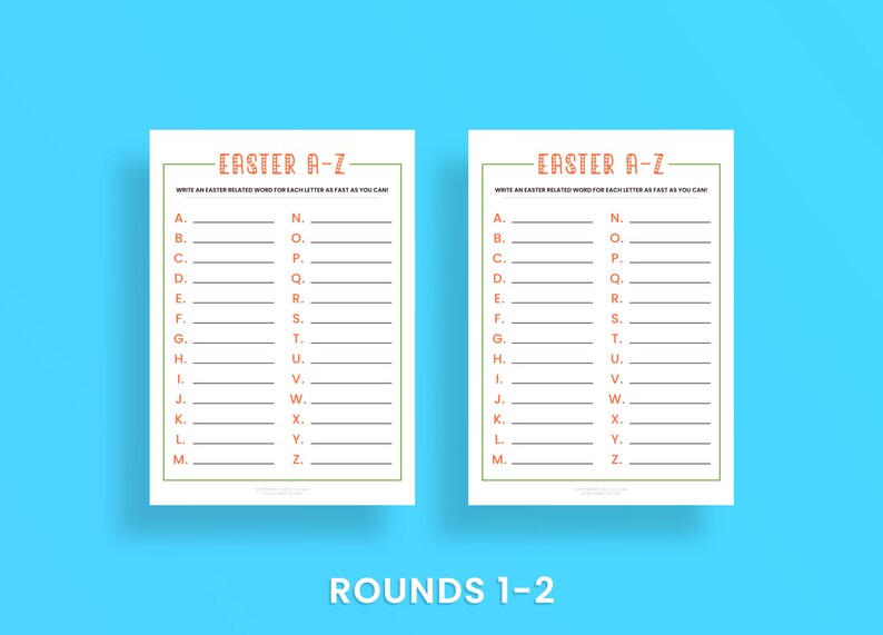 Easter A-Z Game | Printable Easter Games | Holiday Activities | Easter ...