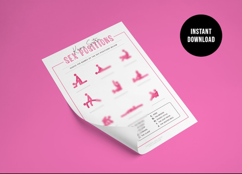 Kama Sutra Sex Positions Bachelorette Party Guess The Sex Positions