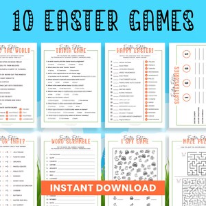 Easter Games Bundle Printable | Easter Activities | Easter Party Games ...