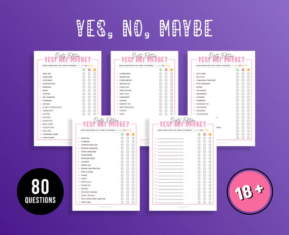 Yes No Maybe Checklist