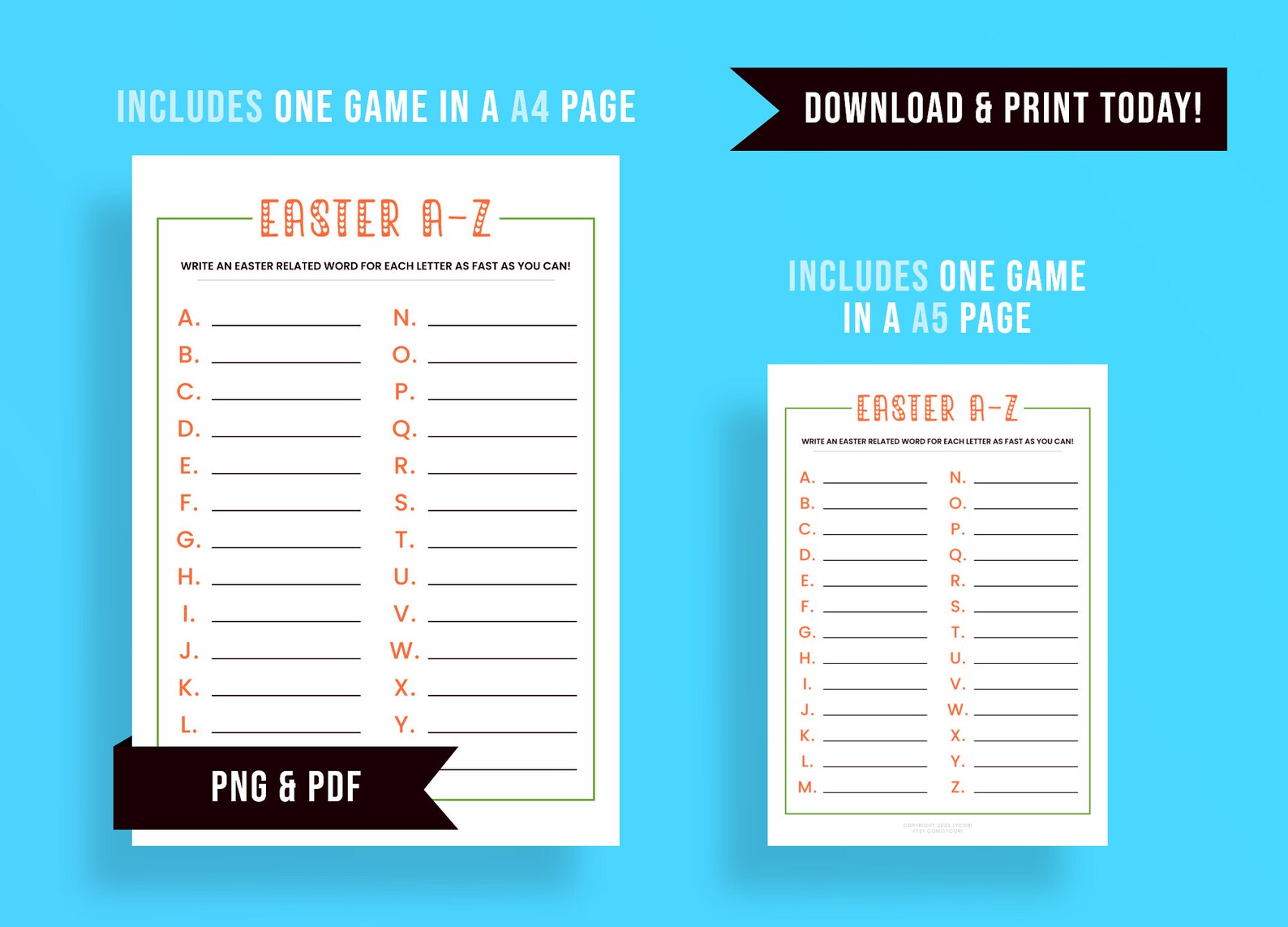 Easter A-Z Game | Printable Easter Games | Holiday Activities | Easter ...
