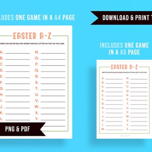 Easter A-Z Game | Printable Easter Games | Holiday Activities | Easter ...