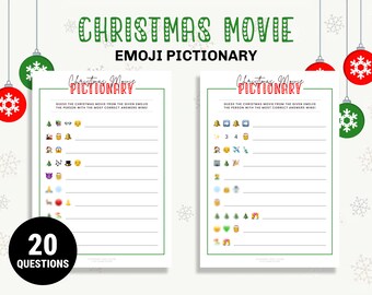 Christmas Movie Emoji Quiz Christmas Activity Printables Emoji ...