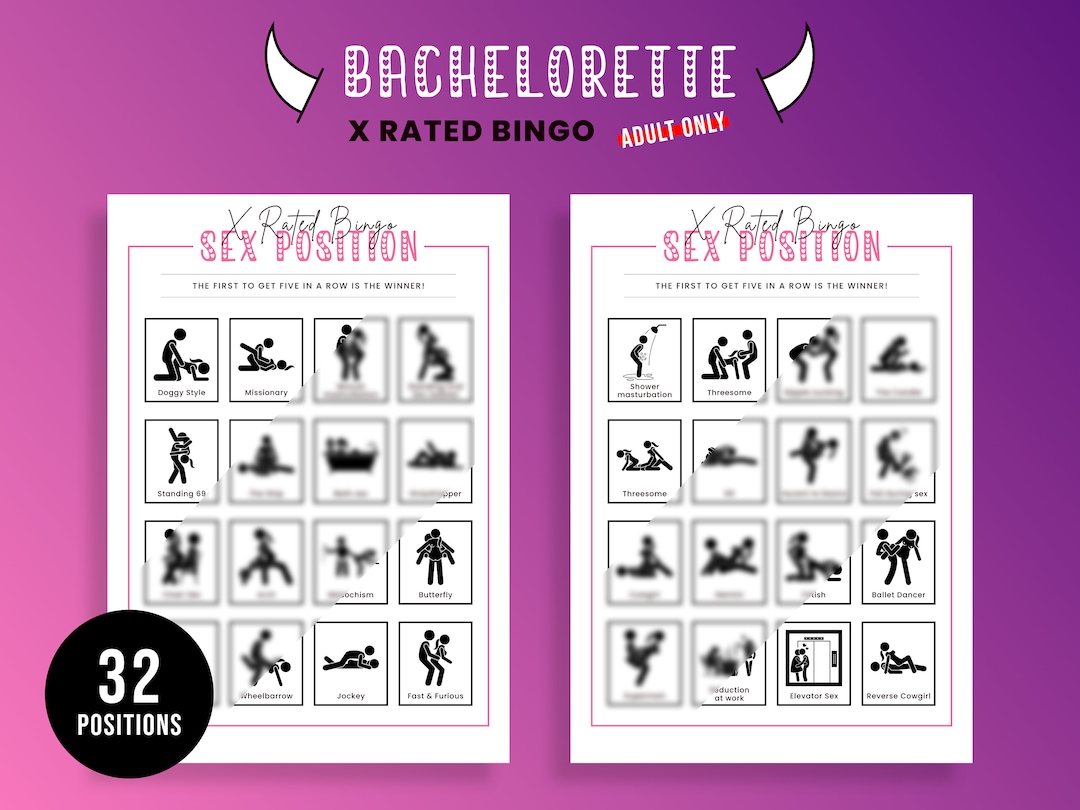 Bachelorette Party Bingo Sex Position Bingo Dirty Bingo - Etsy