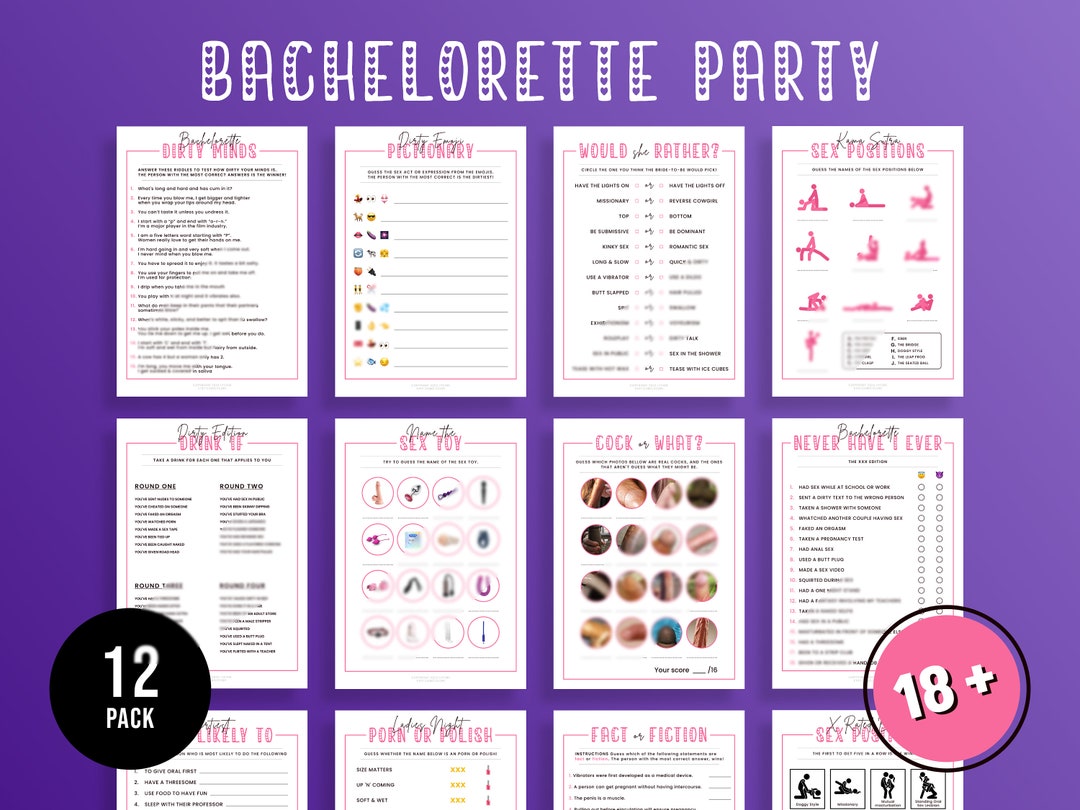 Bachelorette Party Twelve Pack Bachelorette Bundle Modern X Rated ...