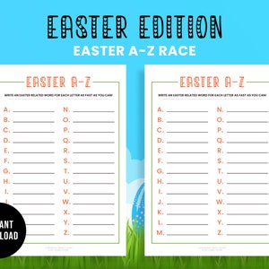 Easter A-Z Game | Printable Easter Games | Holiday Activities | Easter ...