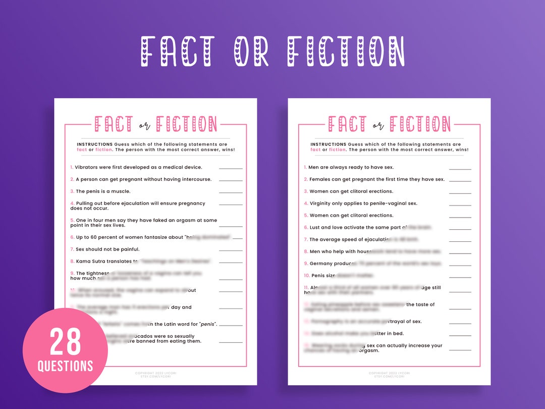 Fact or Fiction Bachelorette Party Game Adult Trivia - Etsy