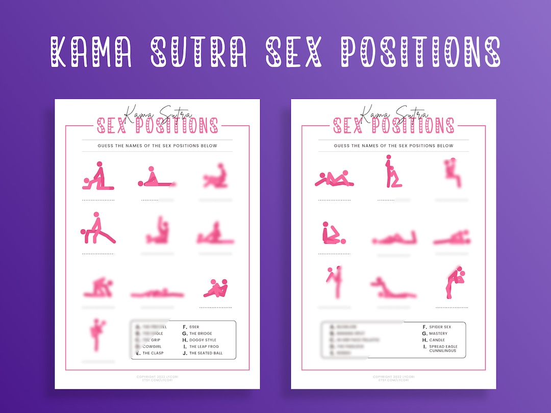Kama Sutra Sex Positions Bachelorette Party Guess The Sex Etsy