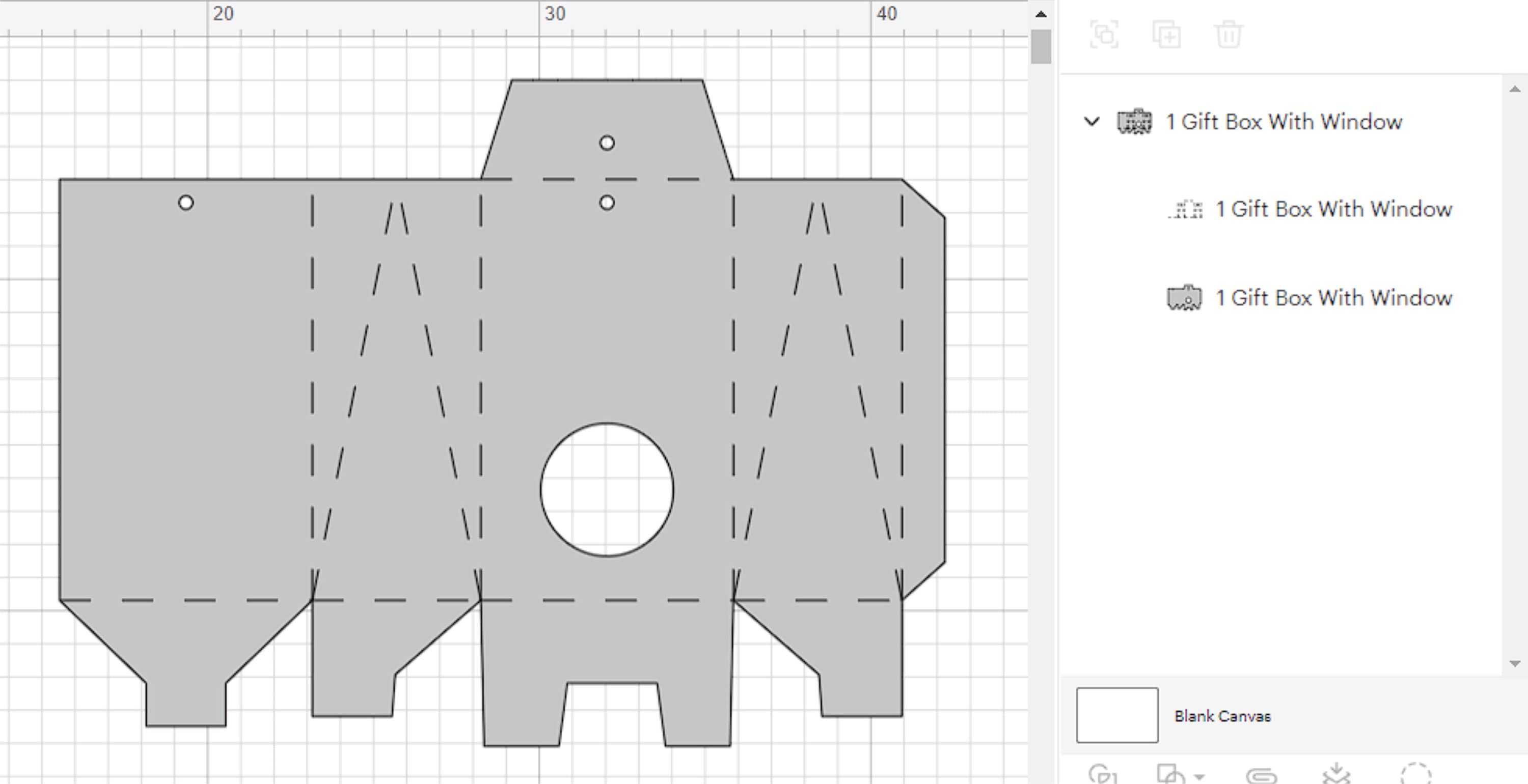 Gift Box Template Svg Simple Box With Window Cricut Box Template Svg ...