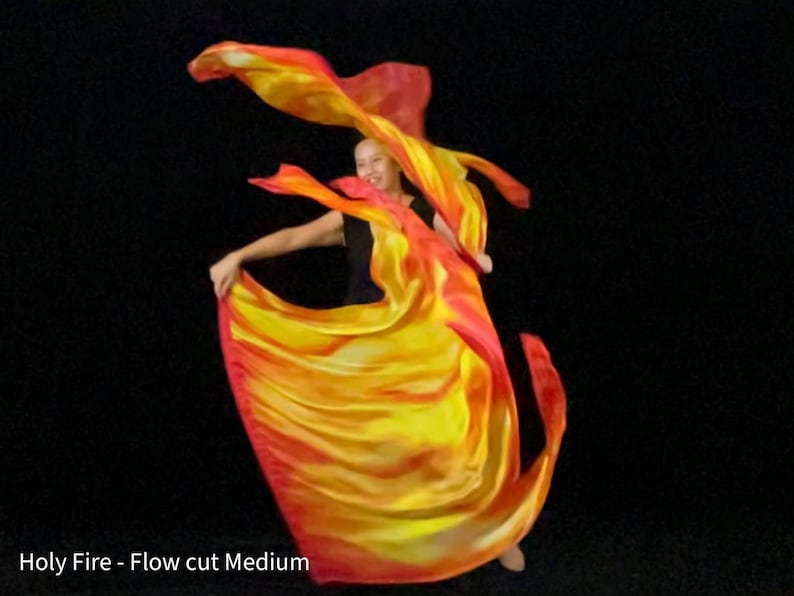 Holy Fire Artisan Silk Hand Painted Praise and Worship Flag | Etsy