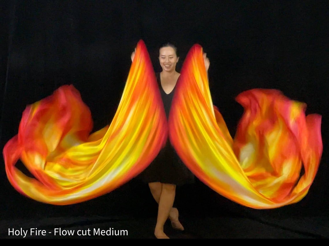 Holy Fire Artisan Silk Hand Painted Praise and Worship Flag | Etsy