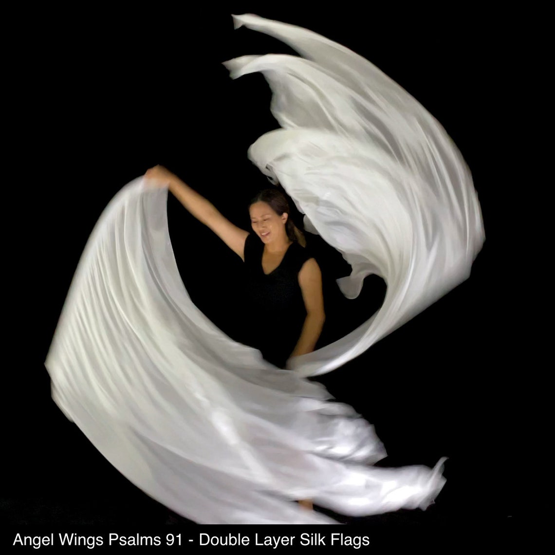 Angel Wings Psalms 91 Artisan Double Layer Silk Praise and - Etsy