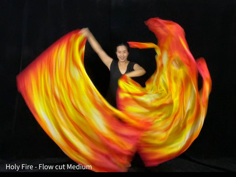 Holy Fire Artisan Silk Hand Painted Praise and Worship Flag | Etsy