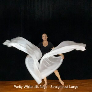 Purity White Silk Flags - Etsy