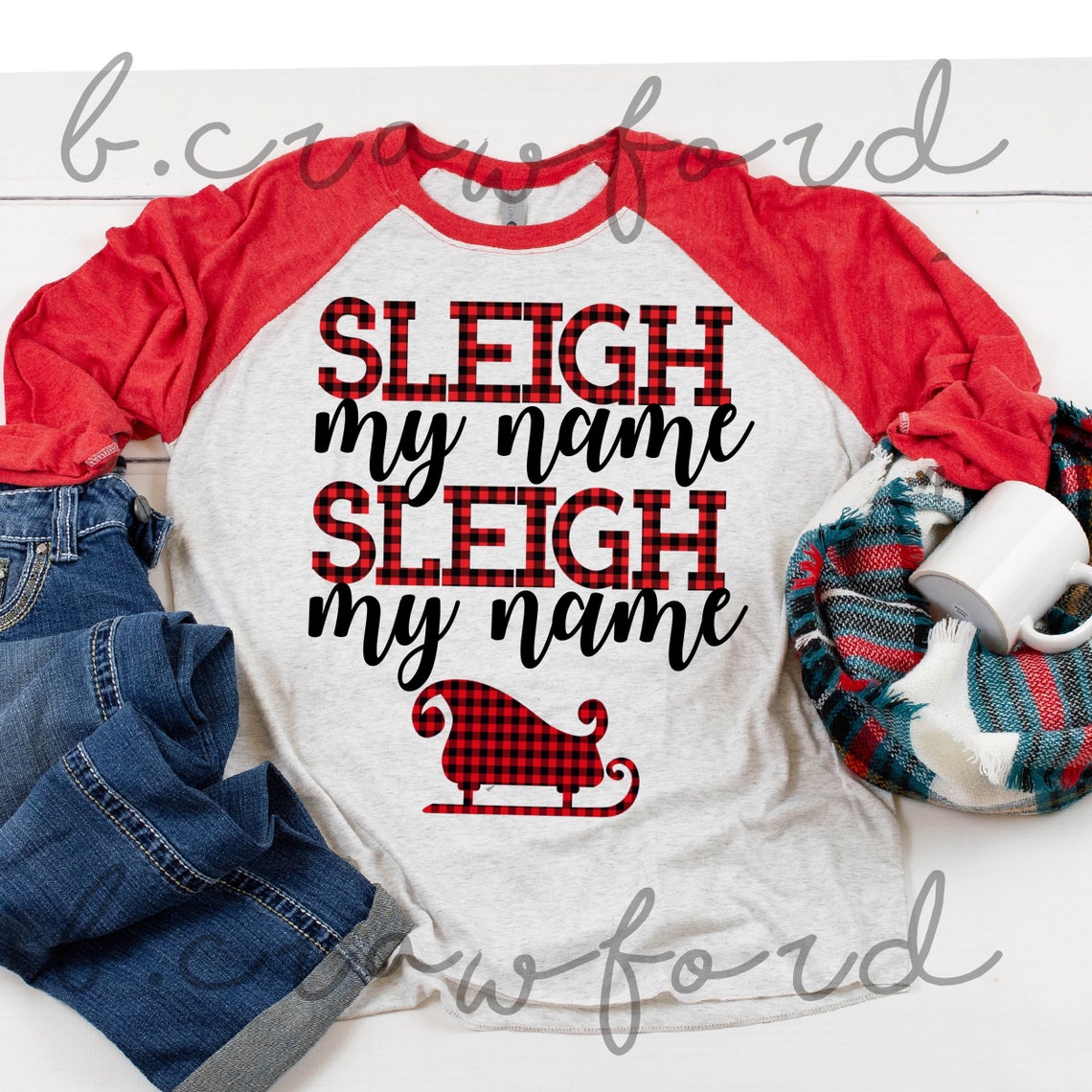 Sleigh My Name Sublimation Design 300 DPI - Etsy