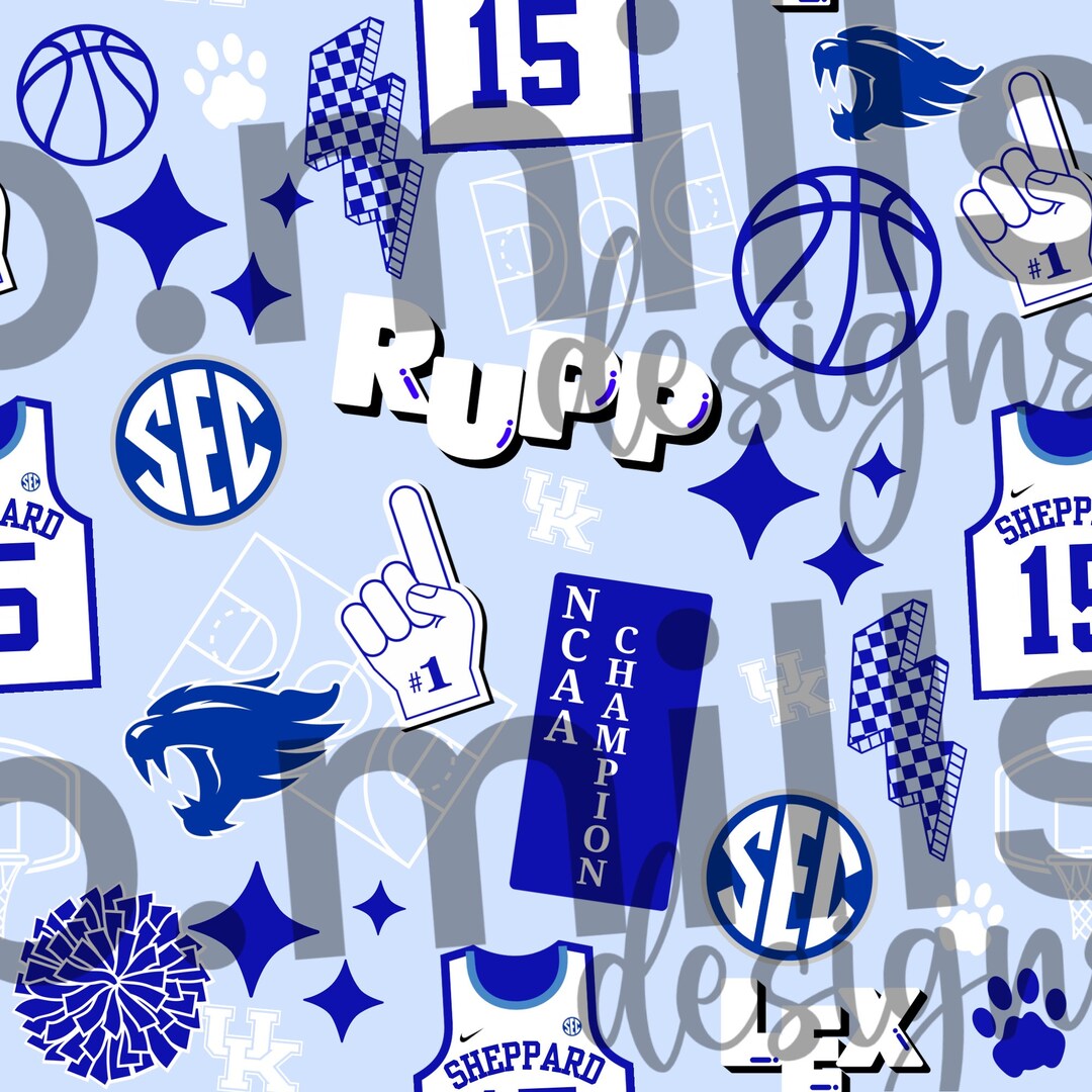 Kentucky Basketball KY Champion 2024 Sublimation Seamless Pattern ...