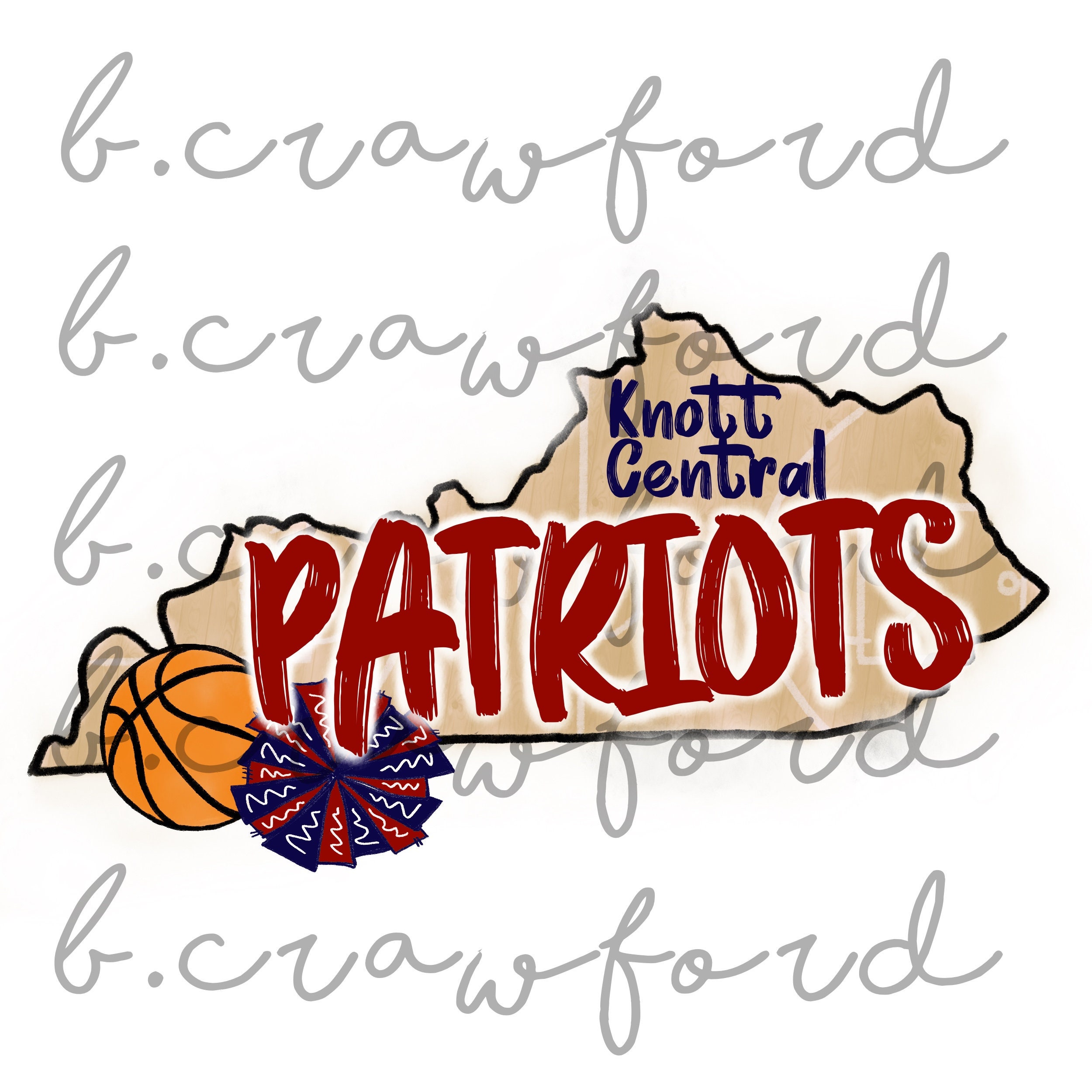 Knott County Patriots Kentucky Basketball Sublimation Design 300 DPI - Etsy