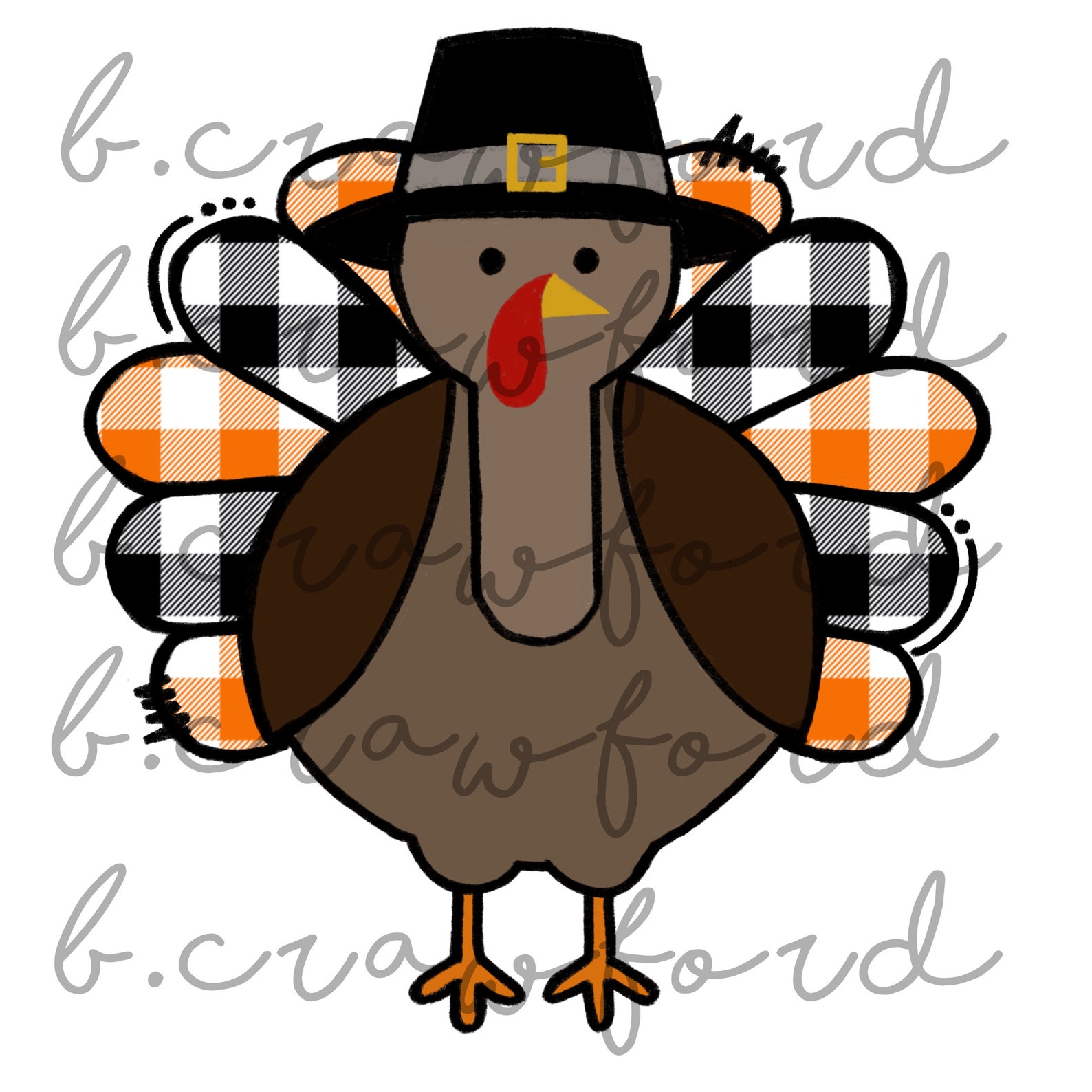 Buffalo Plaid Thanksgiving Turkey Sublimation Design - 300 DPI - Etsy
