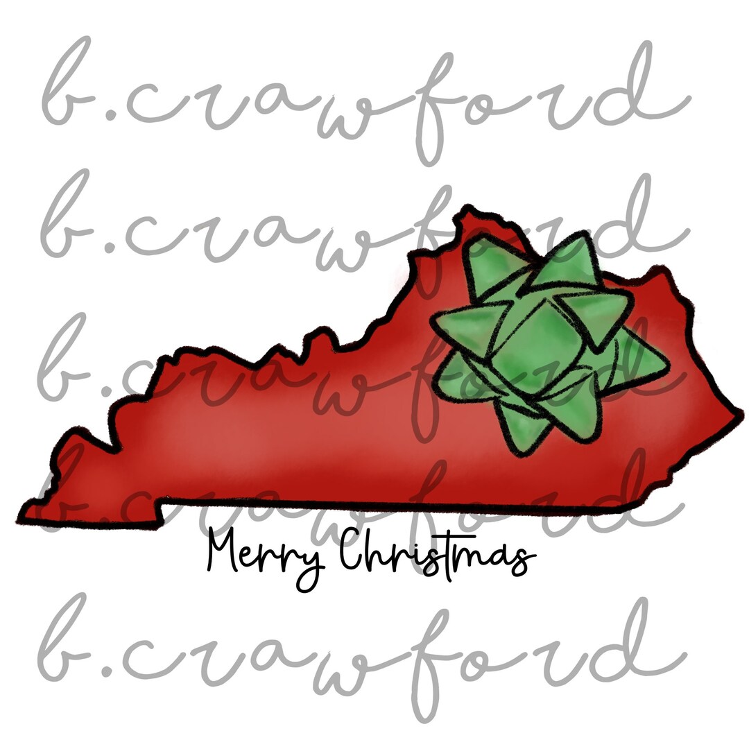 Kentucky Christmas Present Sublimation Design-300 DPI - Etsy