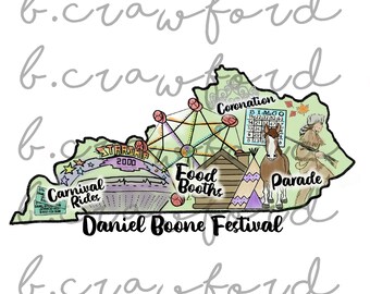 Daniel Boone Festival Sublimation and Cut File 300 DPI SVG - Etsy