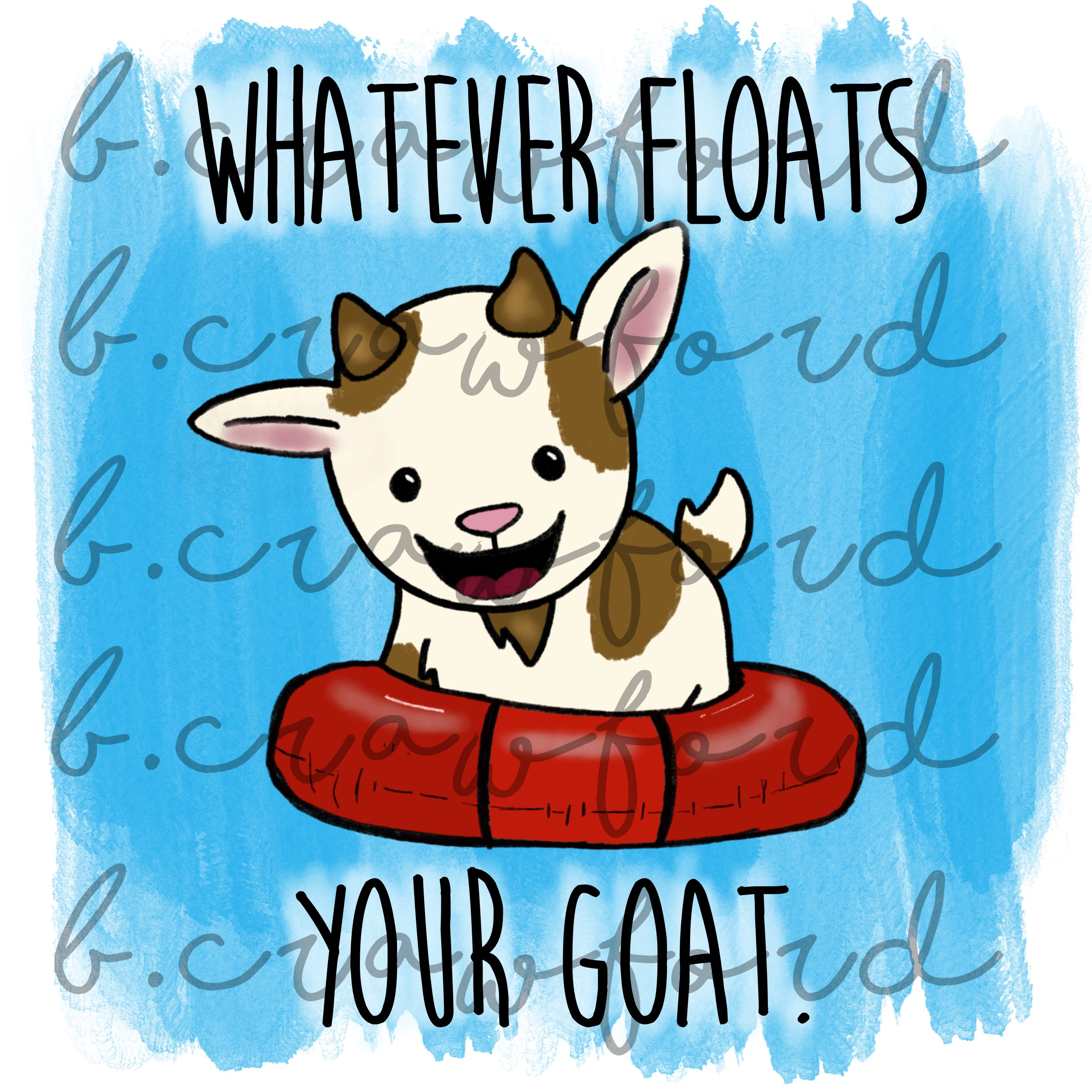 Whatever Floats Your Goat Summertime Pool Sublimation Design | Etsy