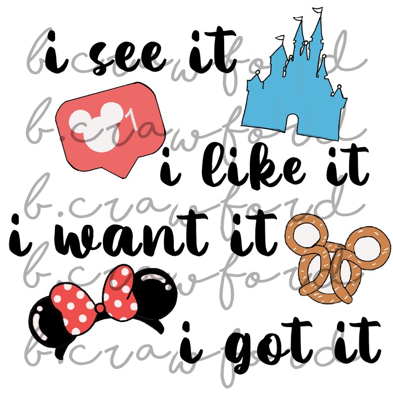 I Like Disney Sublimation Design 300 DPI - Etsy