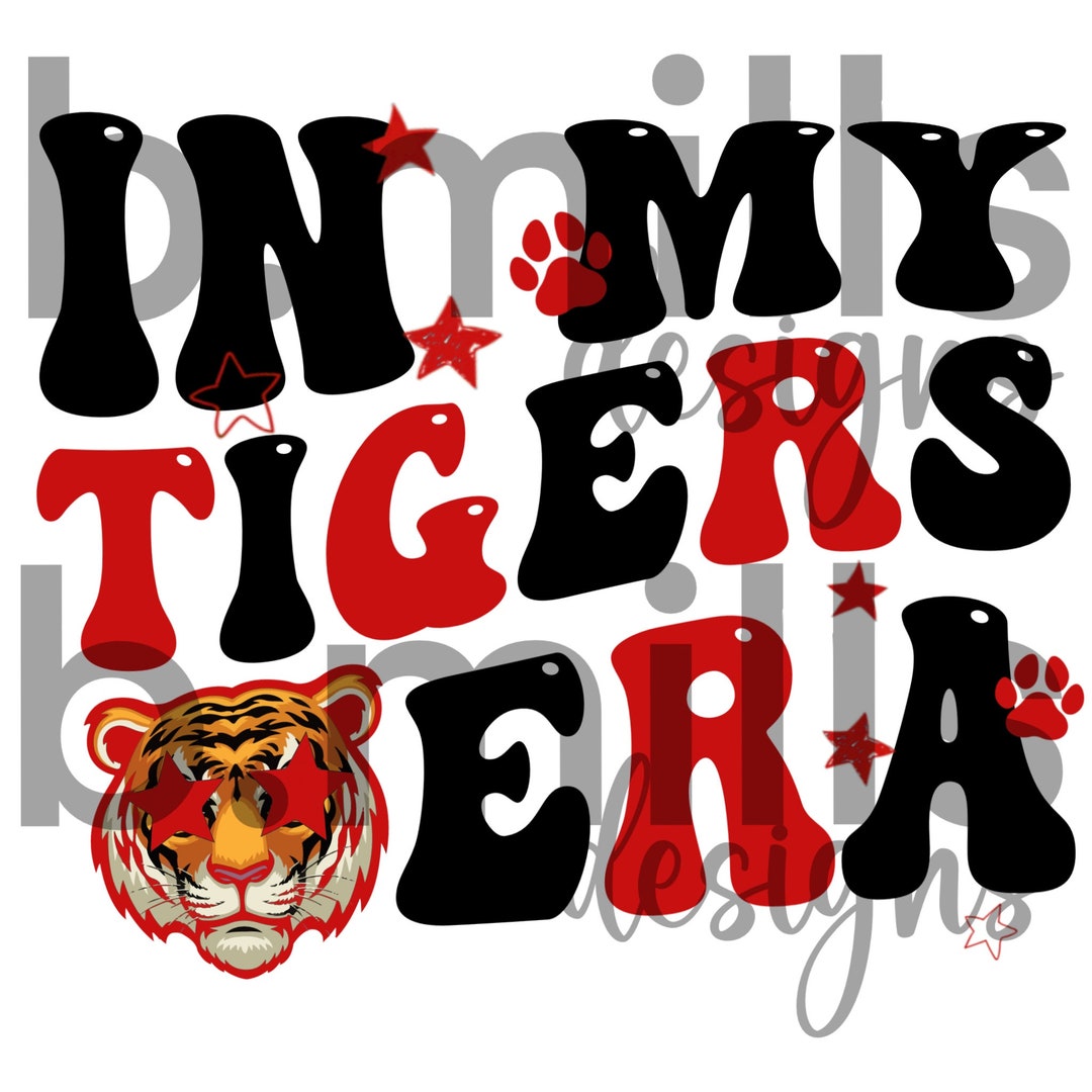 In My Tigers Red Era Groovy Sublimation Design - 300 DPI - Etsy