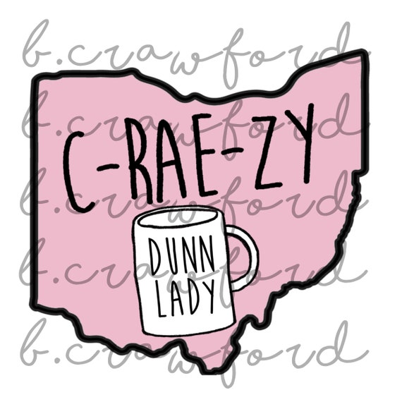 Crazy Rae Dunn Lady Ohio Sublimation Design 300 DPI - Etsy