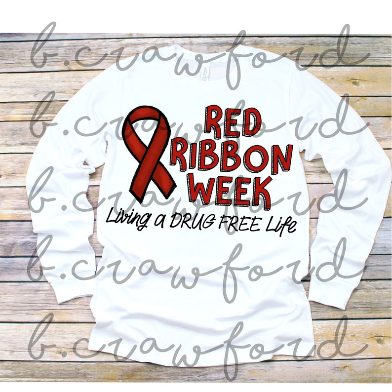 Red Ribbon Week Sublimation Design- 300 DPI - Etsy
