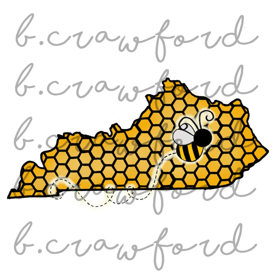 Kentucky Bee Honeycomb Sublimation Design NO TEXT - 300 DPI - Etsy