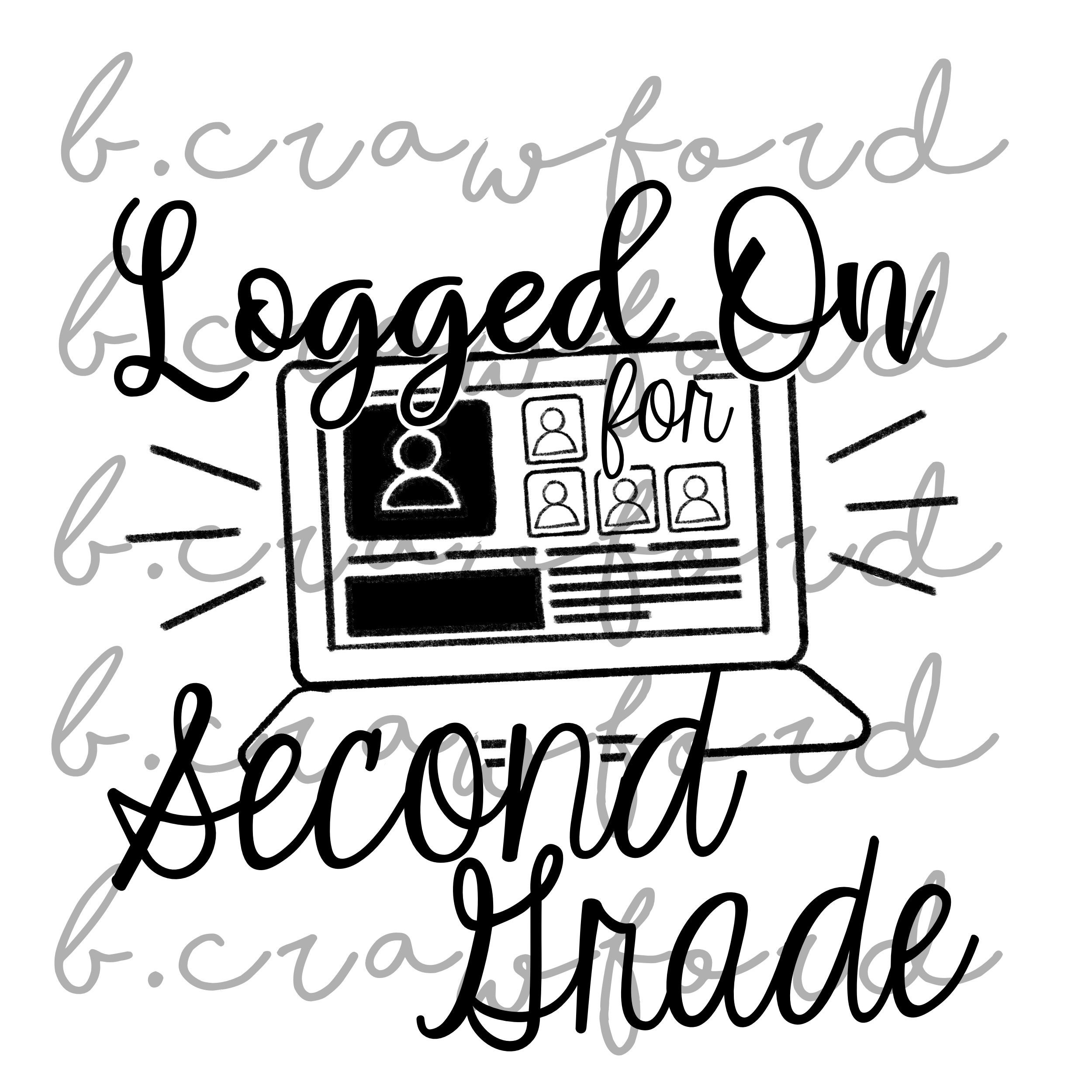 Logged on for School Sublimation Design 6 Design Set 300 - Etsy